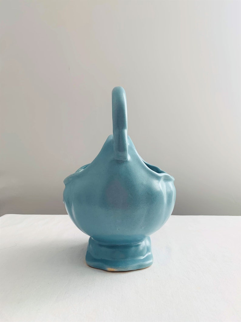 Vintage Blue WELLER Cameo Ware Art Pottery Pot Footed Magnolia - Etsy