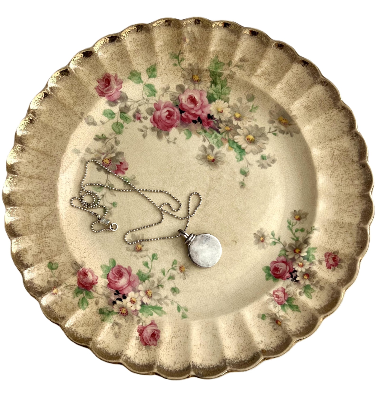 Vintage Woodland Pattern Plate / Golden Ware 22K Pure Gold - Etsy