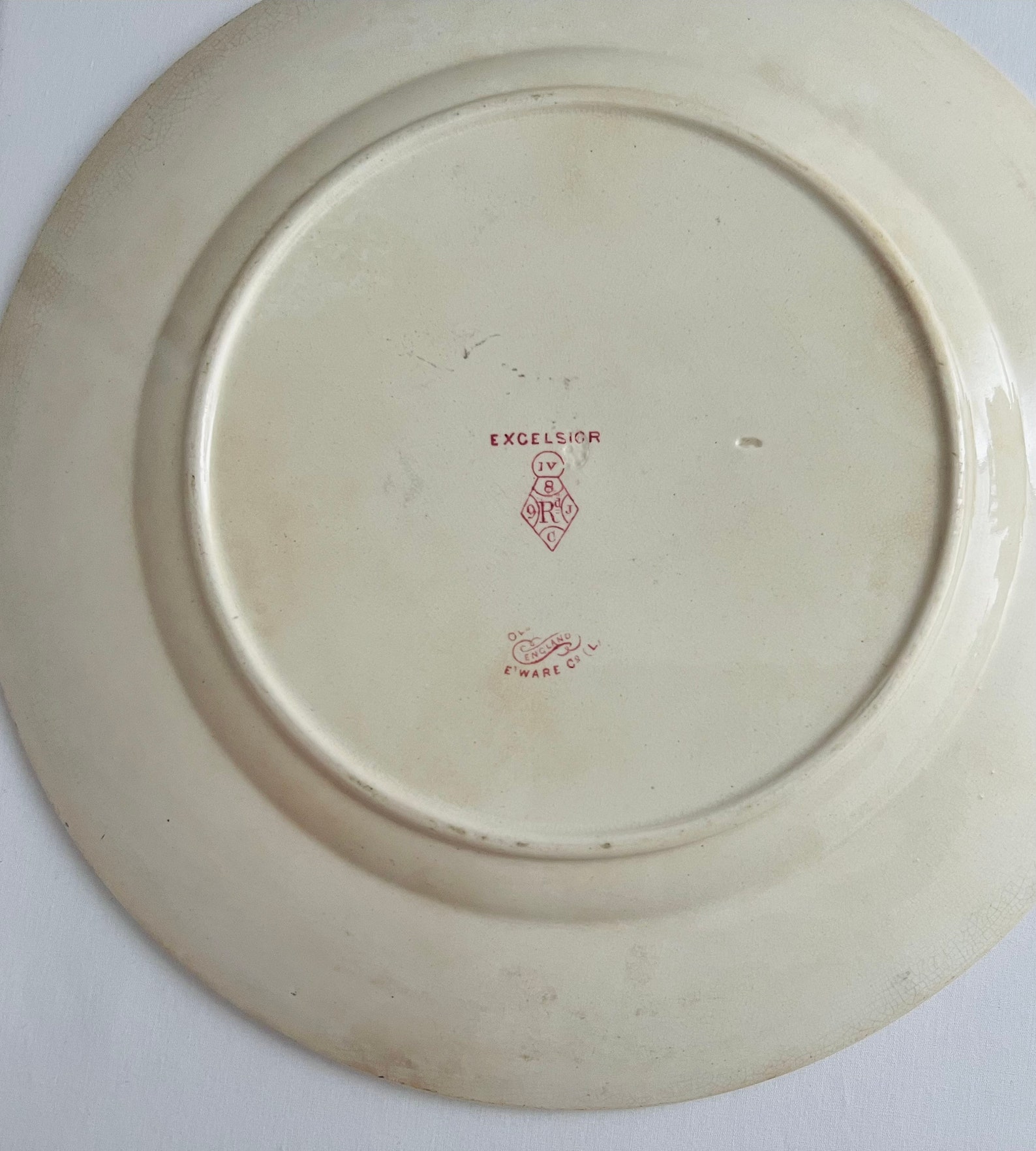 Antique Ironstone Plate 19th Century Excelsior Pattern - Etsy