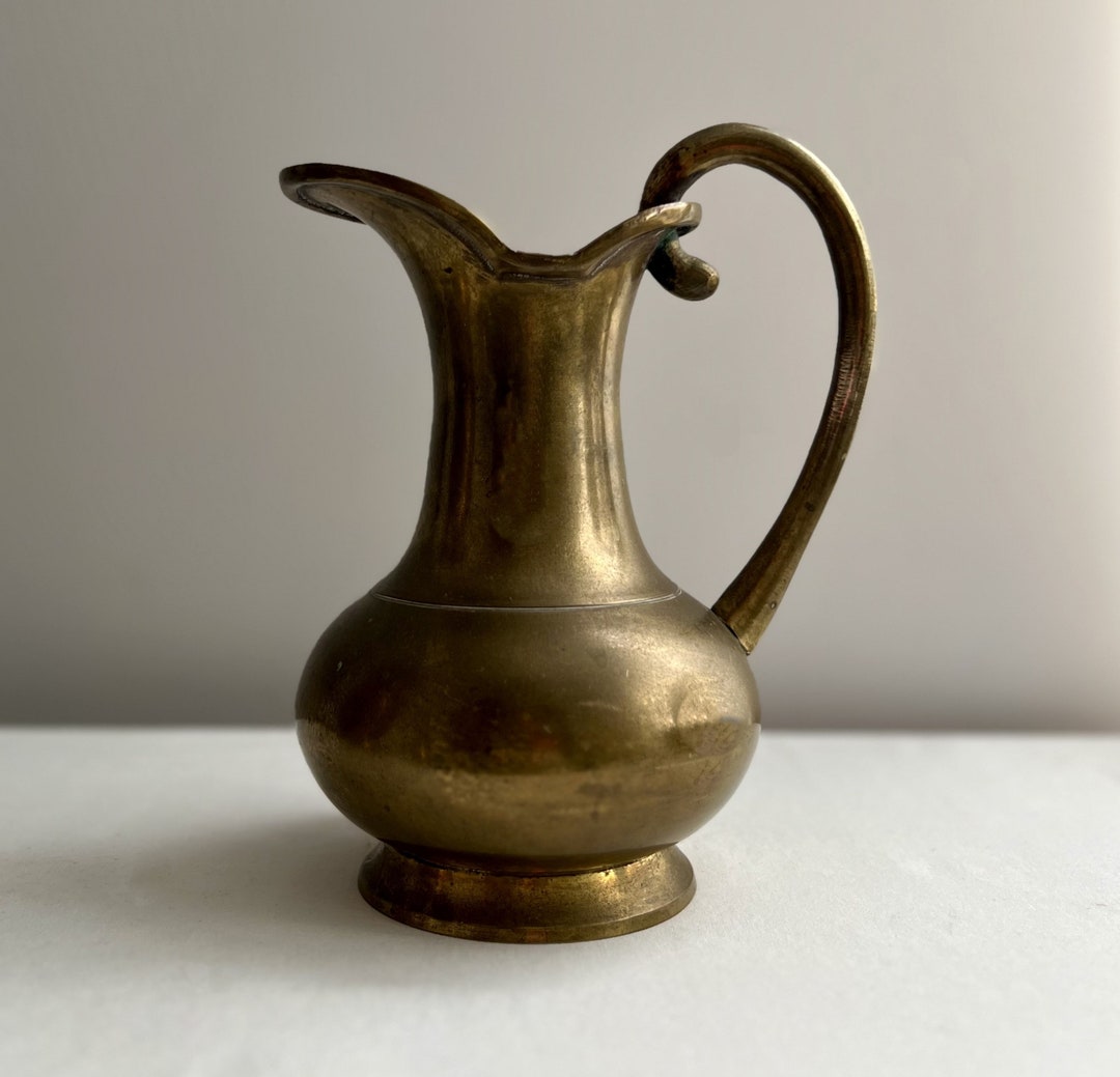 Vintage Brass Pitcher / Made in India / Solid Brass Jug - Etsy