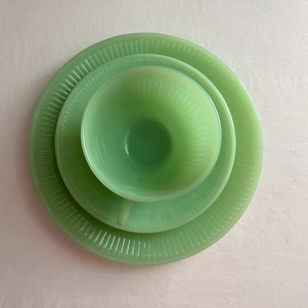 Jade Glass Dinner Set - Etsy
