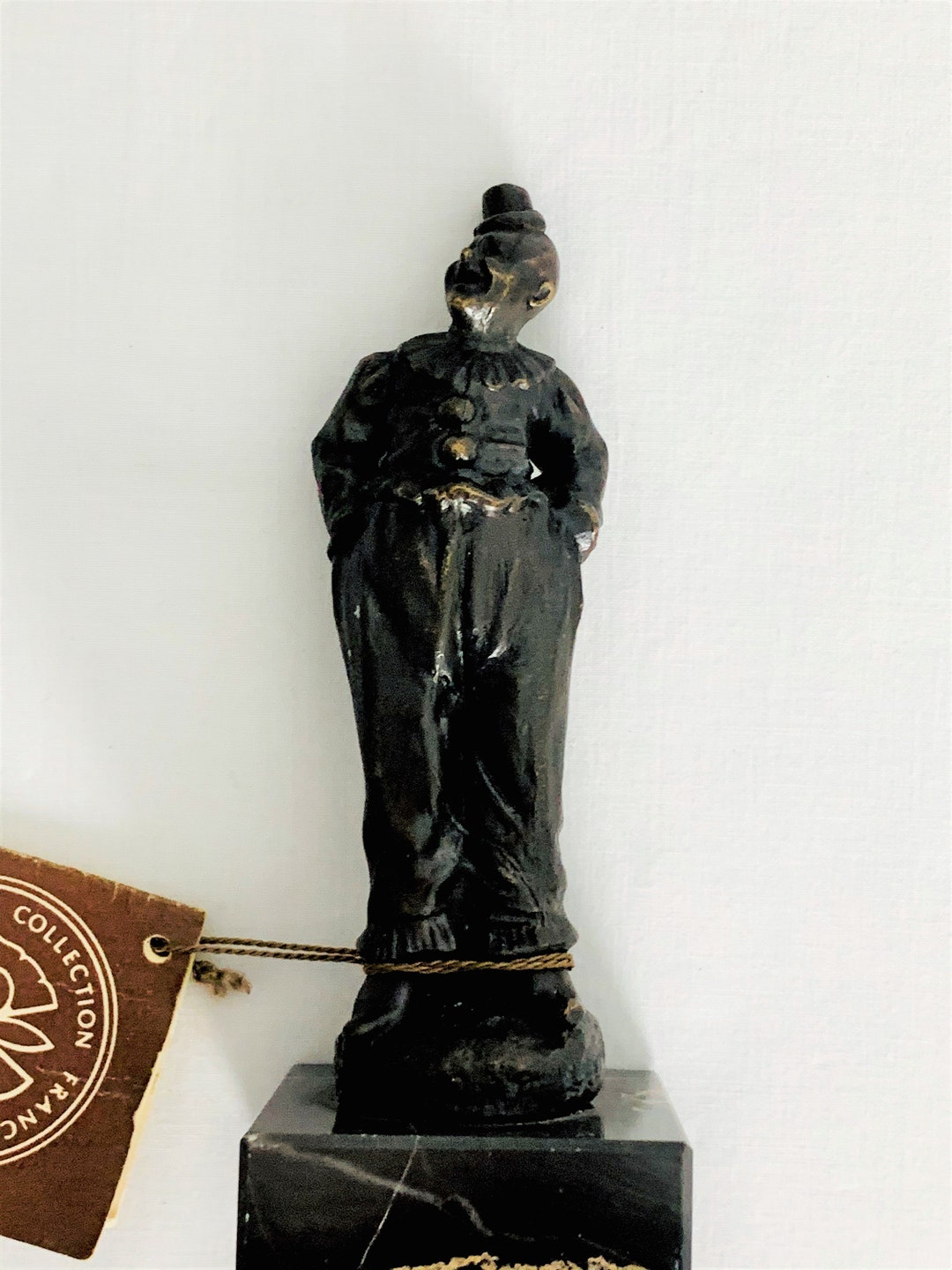 Vintage Bronze Clown Sculpture Art Miniature Francaise French Bronze ...