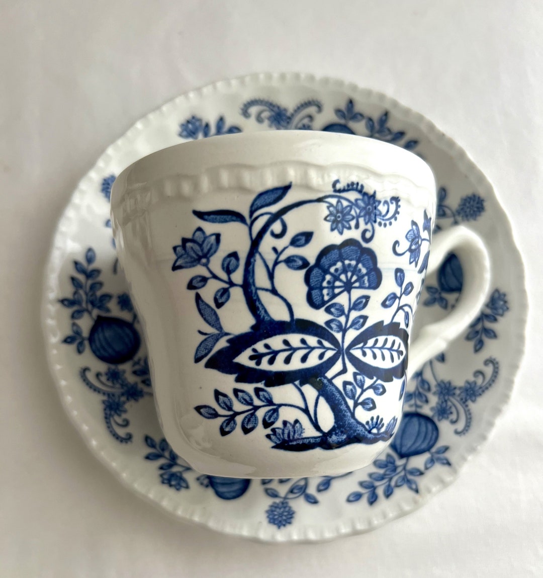 Mid-century English Ironstone Blue Onion Pattern 6 Piece Set - Etsy