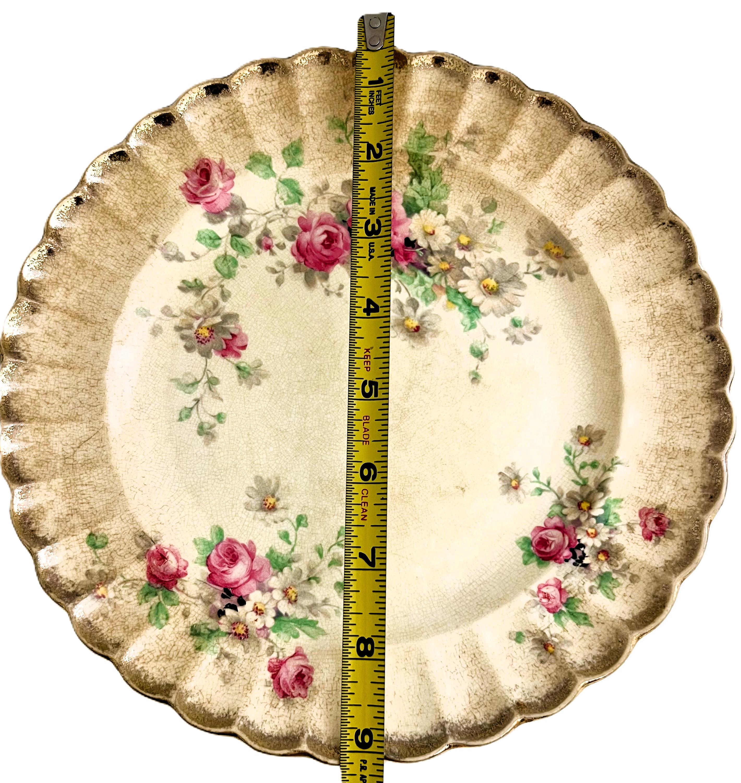 Vintage Woodland Pattern Plate / Golden Ware 22K Pure Gold - Etsy