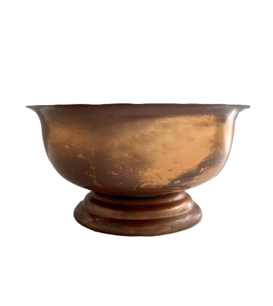 Vintage Copper Bowl / 9" Diameter X 4" High Footed Copper Bowl - Etsy