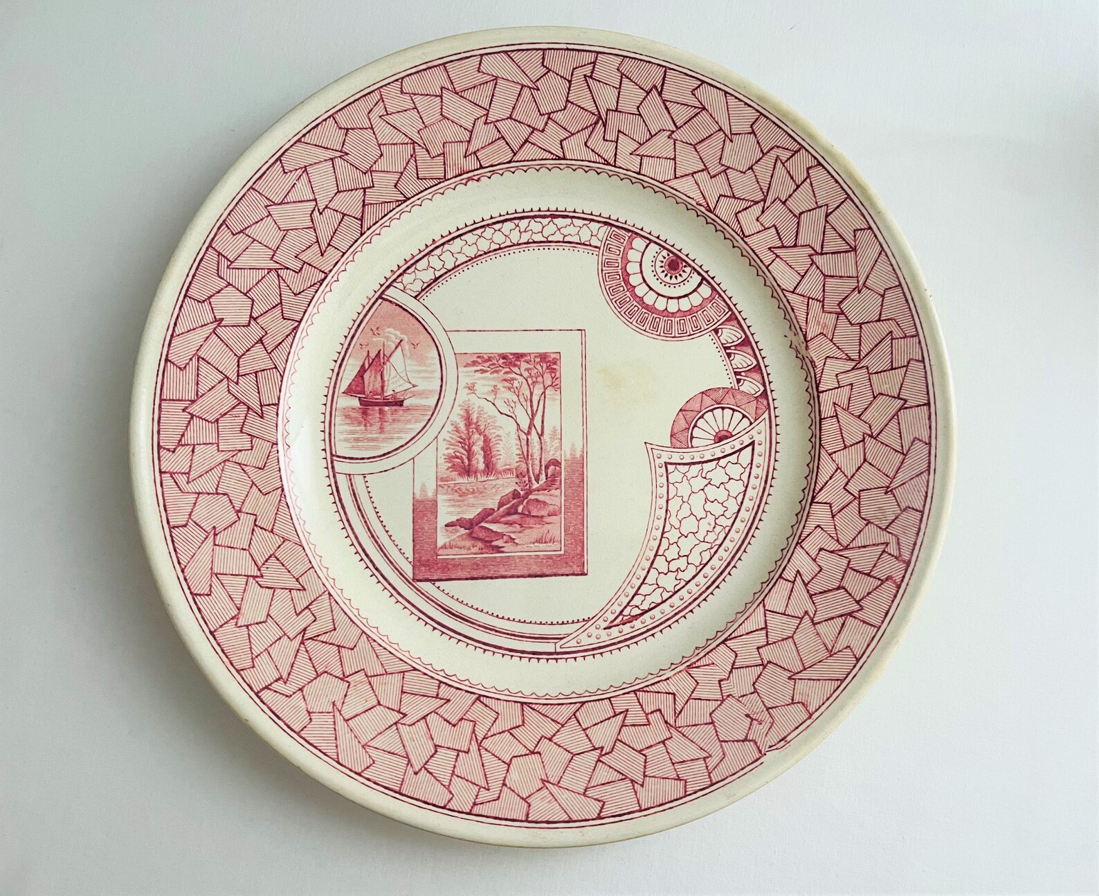 Antique Ironstone Plate 19th Century Excelsior Pattern - Etsy