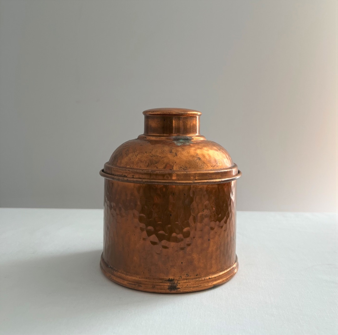 Mid-century Hammered Copper Humidor 2PC Copper Container, Canister - Etsy