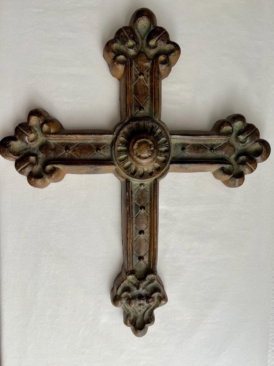 Vintage Gothic Ornate Spanish Cross Wall Art Cast Resin Material - Etsy