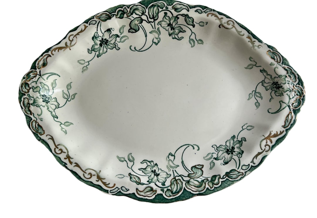 Antique English Semi-porcelain Platter "pearl" Upper Hanley Pottery ...