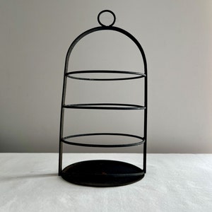 Vintage Rustic Iron Small Plate Stack Rack Rustic Iron Plate Rack ...