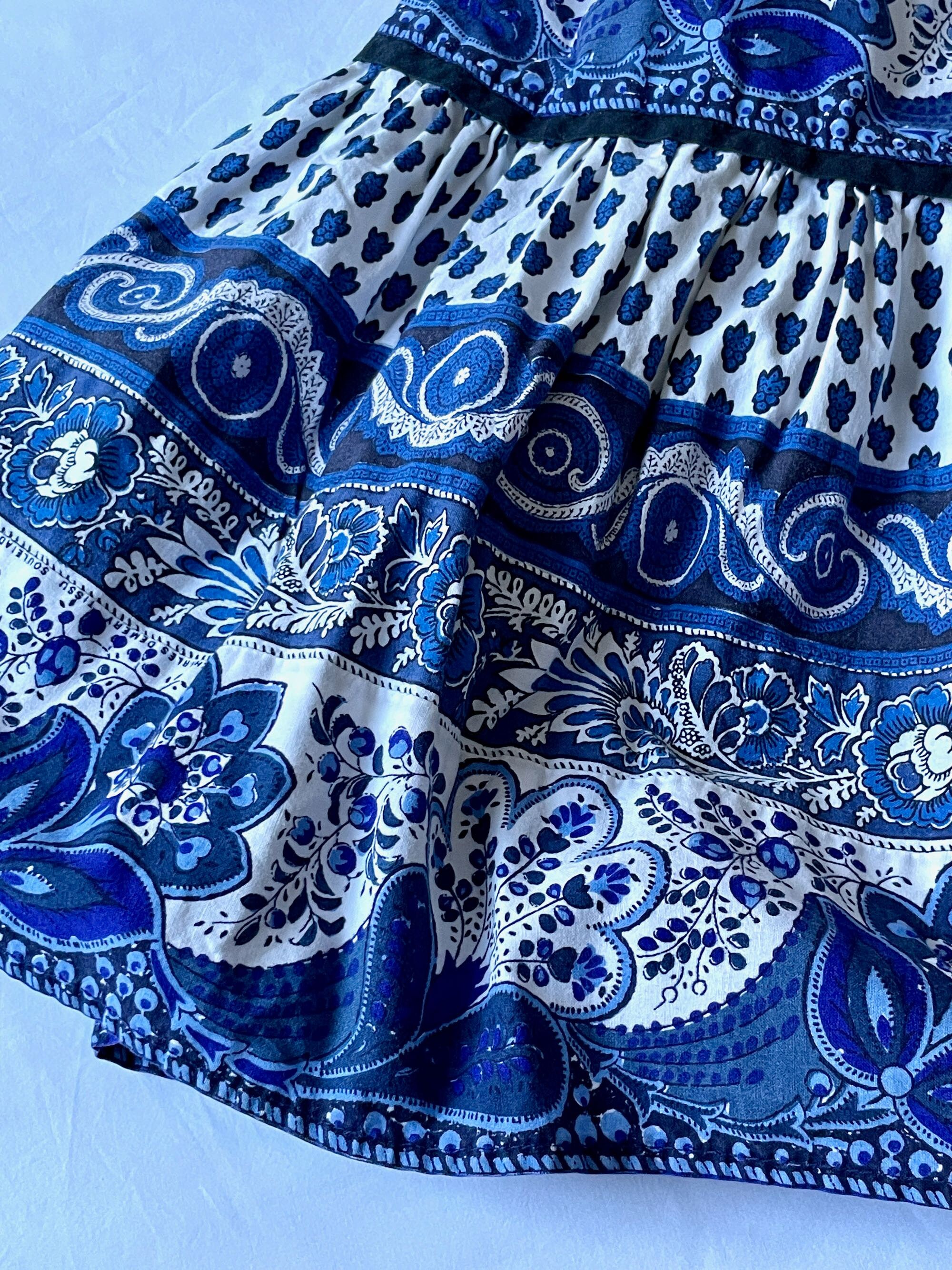 Vintage French Souleiado Skirt Frilled Summer Provencal Skirt From 1970 ...