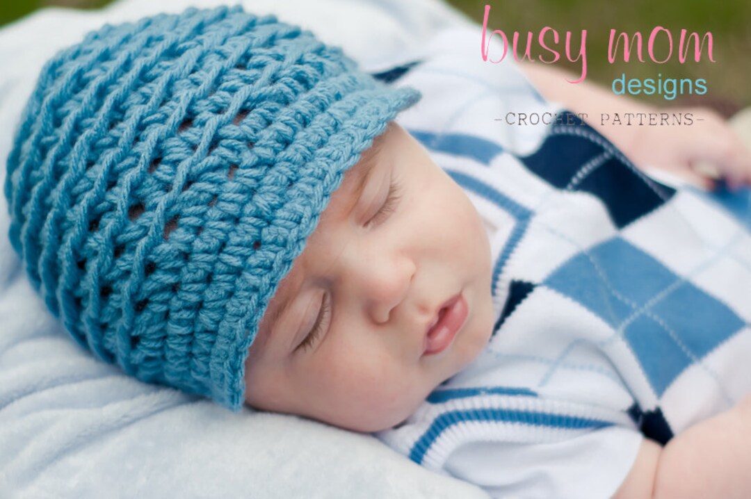 Crochet Hat PATTERN - Backtrack Beanie - REVERSIBLE Newsy Hat - All ...