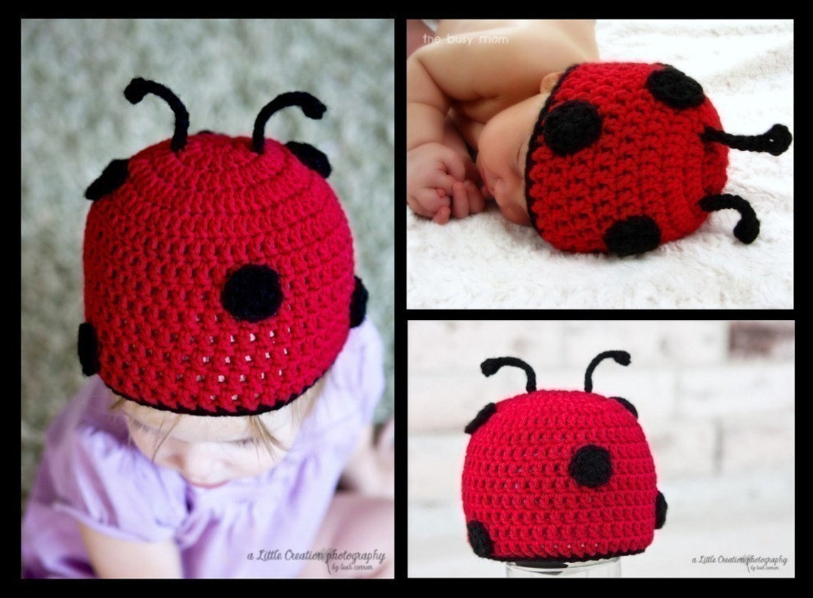 CROCHET PATTERN Little Buggy or Ladybug / Ladybird Hat - Etsy
