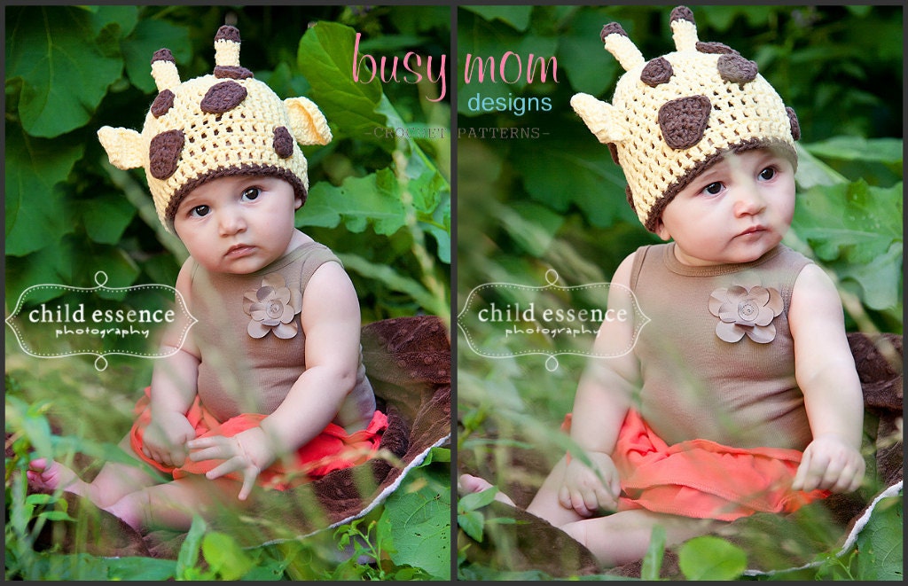 CROCHET Hat PATTERN - Giraffe Beanie - Easy - All Sizes Included From ...
