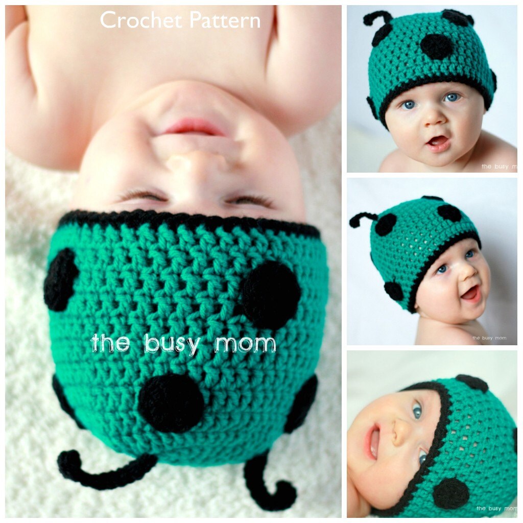 CROCHET PATTERN Little Buggy or Ladybug / Ladybird Hat | Etsy