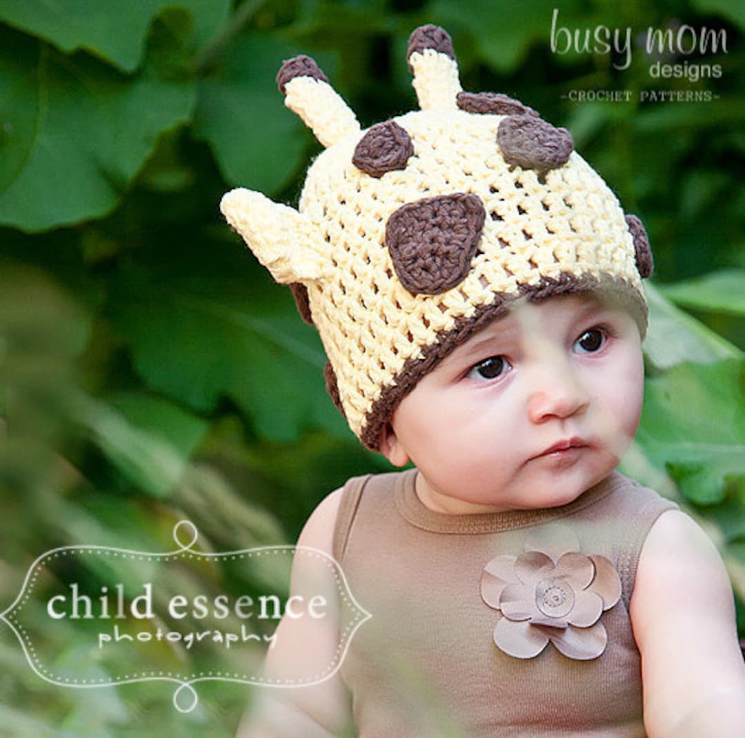 CROCHET Hat PATTERN - Giraffe Beanie - Easy - All Sizes Included From ...