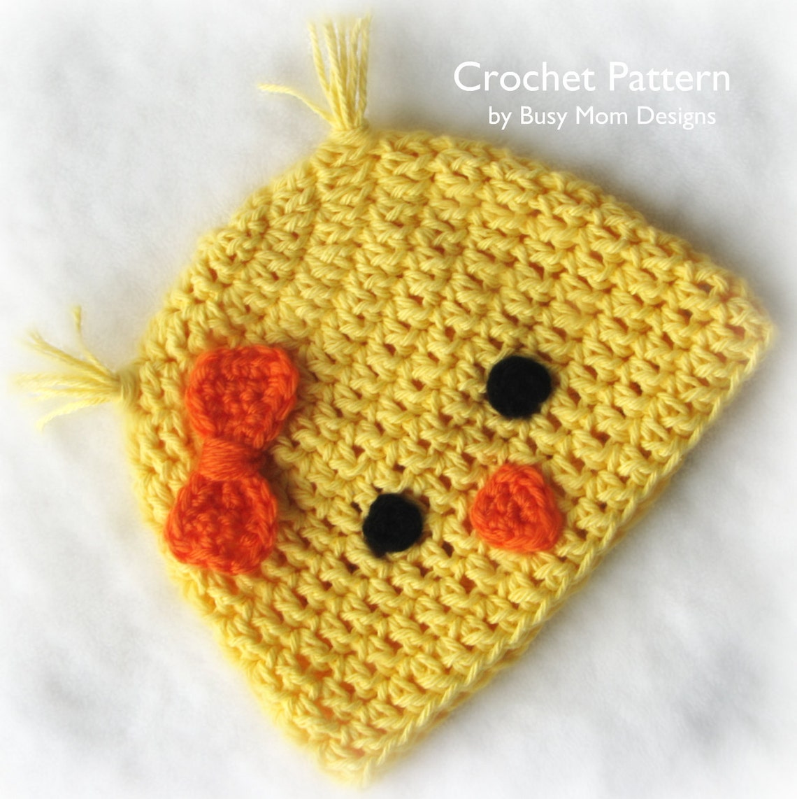 CROCHET Beanie PATTERN Chick or Bird Hat Preemie to Adults - Etsy