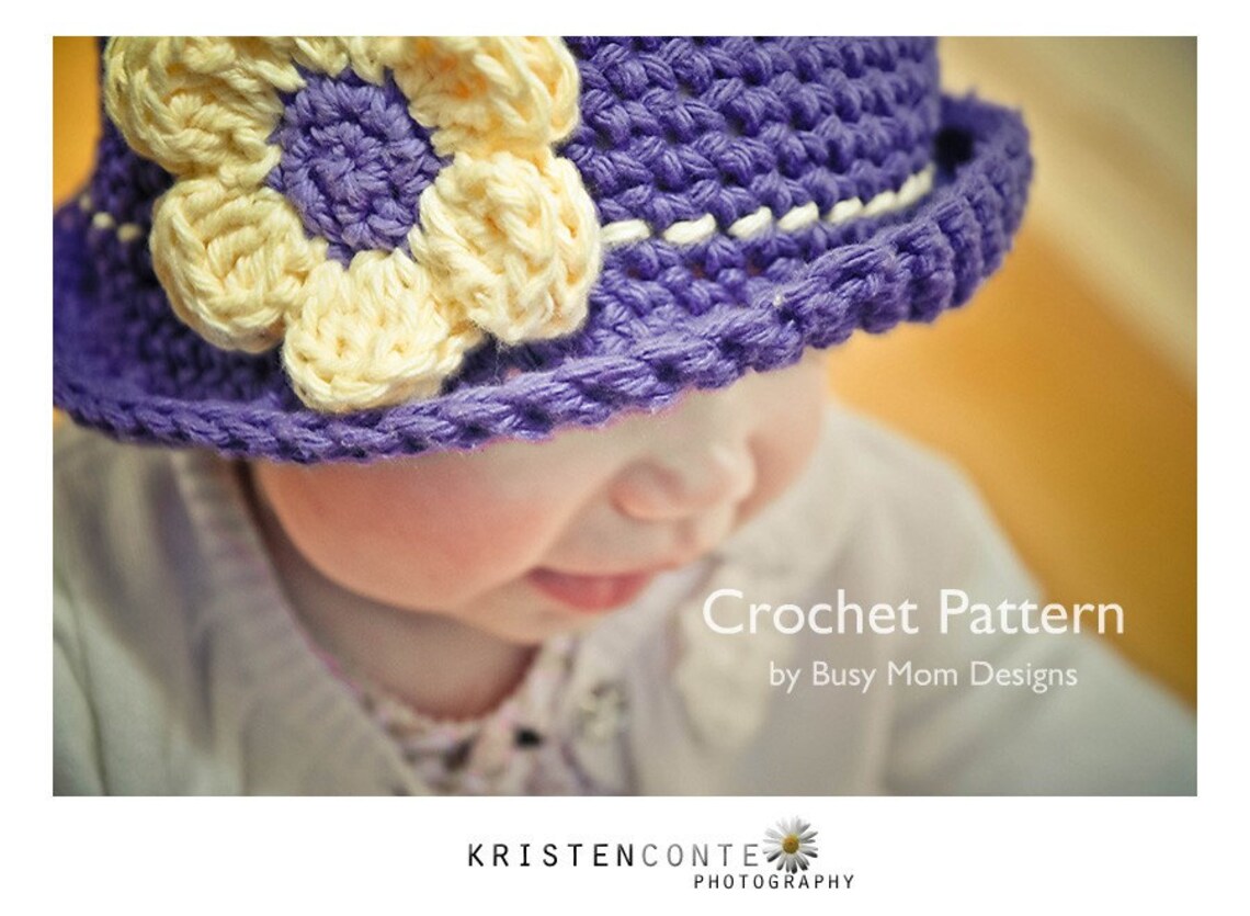 CROCHET Hat PATTERN - Daisy Cloche - All Sizes Included - Vintage Style ...