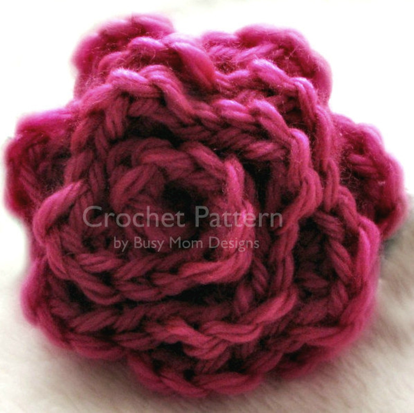 CROCHET PATTERN Elegant Rose Flower Appliqué Easy - Etsy