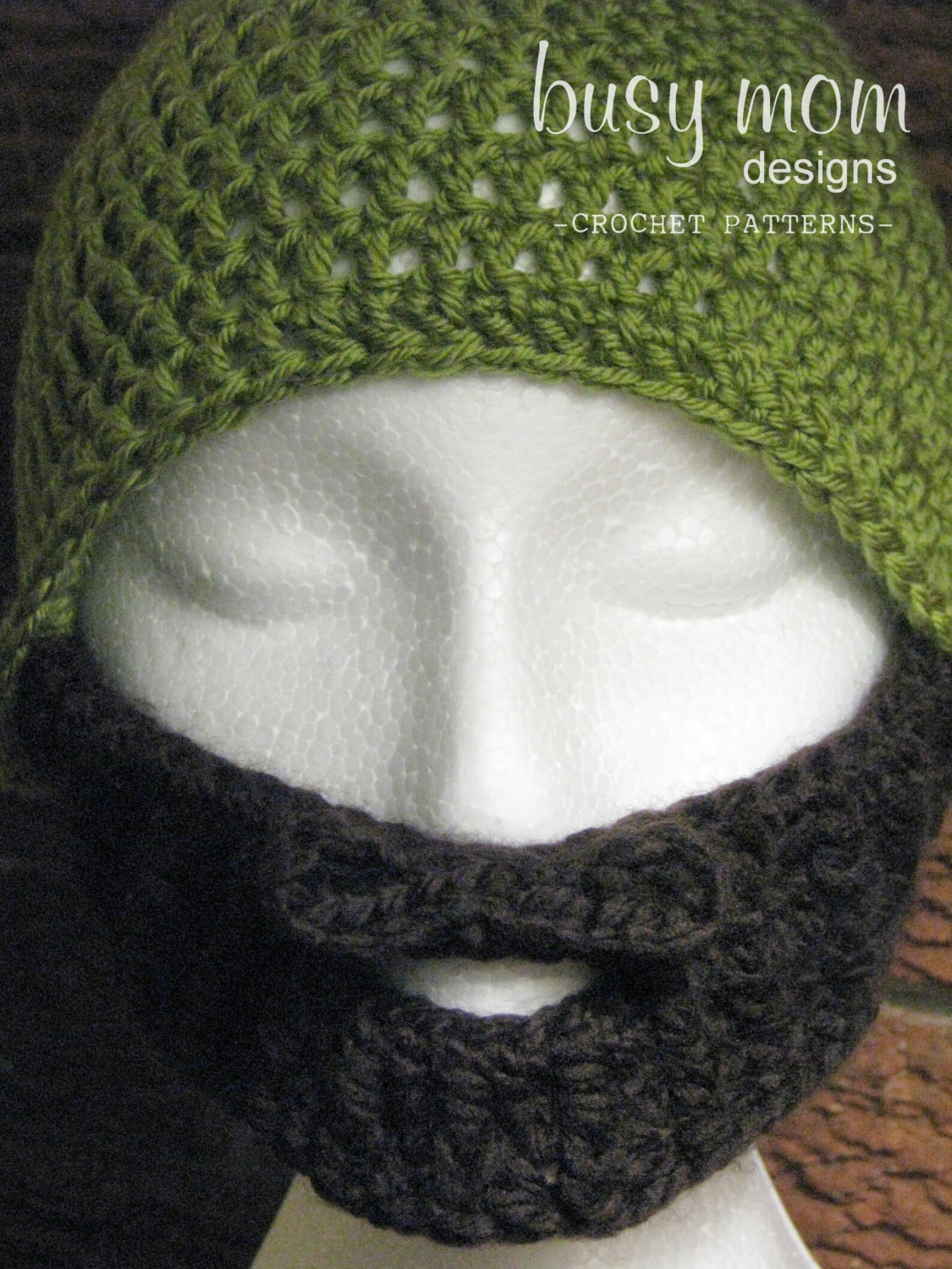 CROCHET PATTERN Bearded Beanie Novelty Beard Hat Sizes - Etsy