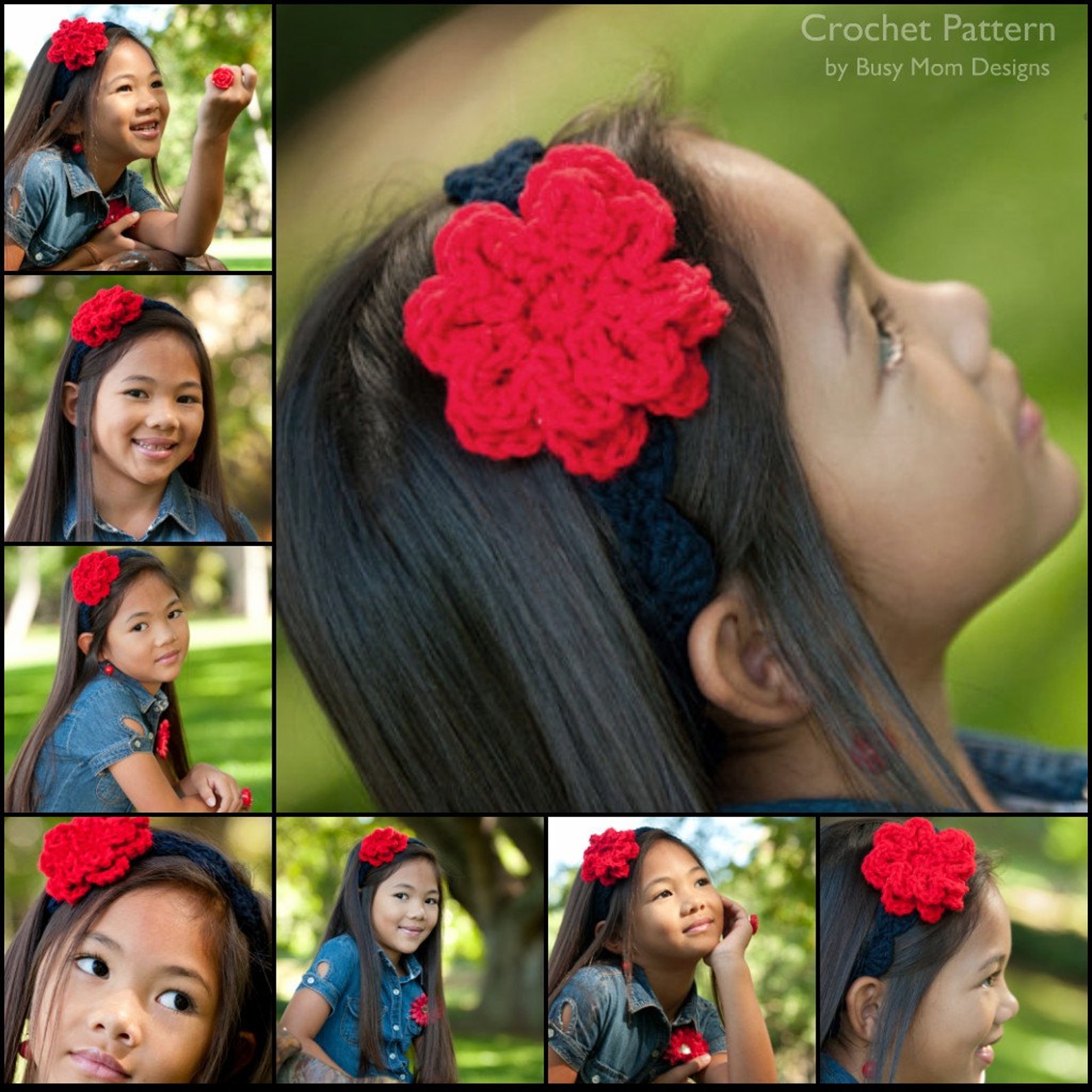 CROCHET PATTERN Summer Bloom Headband All Sizes Included - Etsy