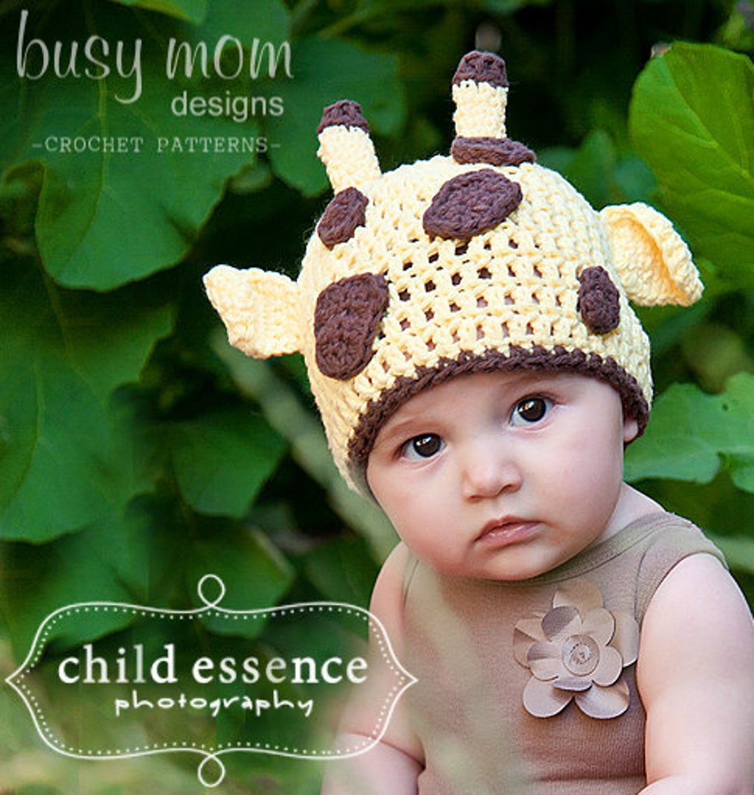 CROCHET Hat PATTERN - Giraffe Beanie - Easy - All Sizes Included From ...