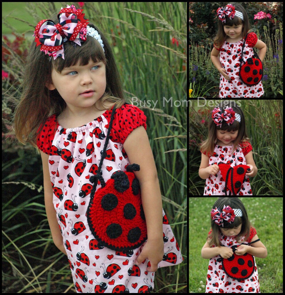 CROCHET PATTERN - Li'l Ladybug Purse - Handbag for Little Girls - Easy ...