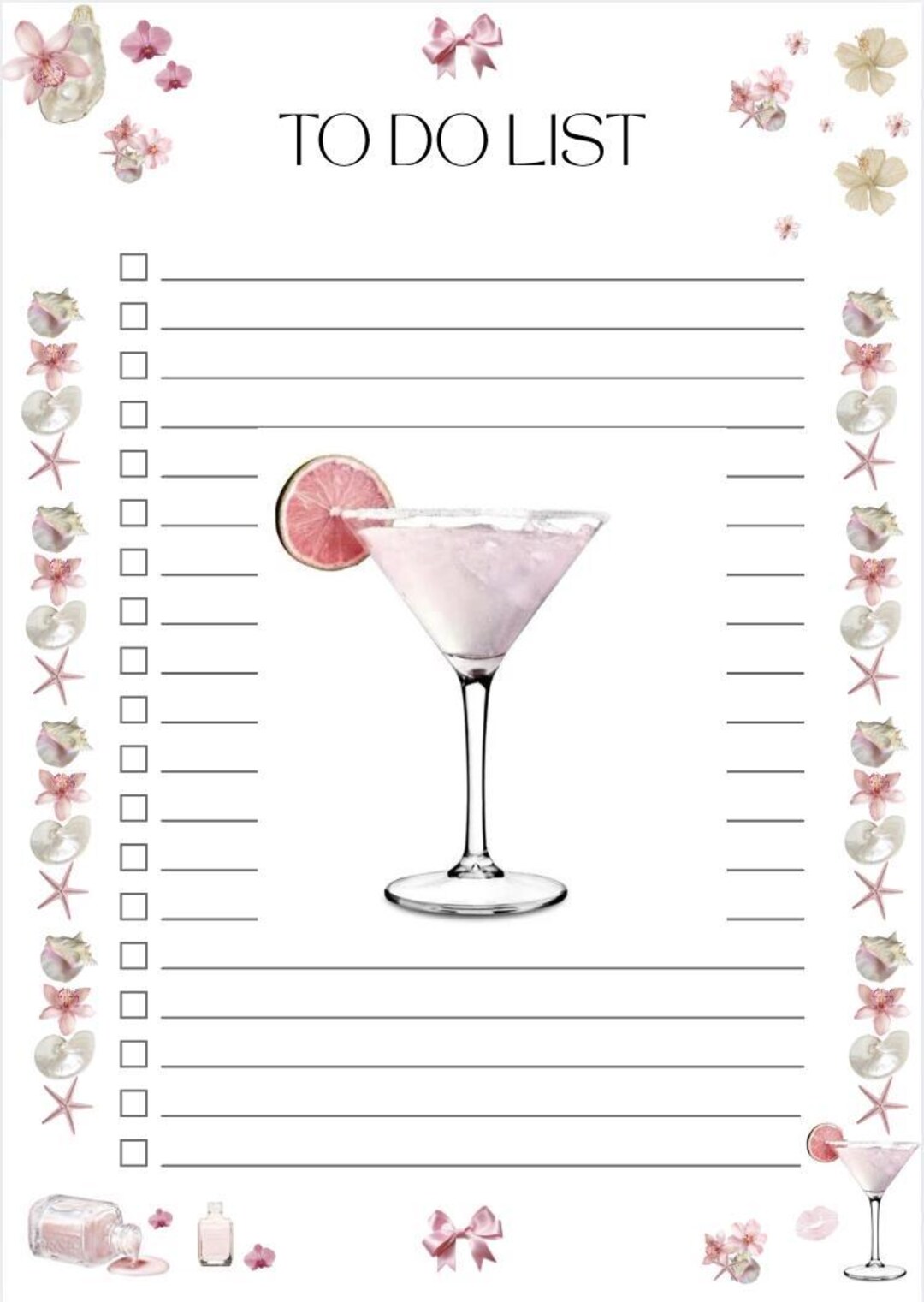 To Do List | Girly Clean Girl Aesthetic - Etsy