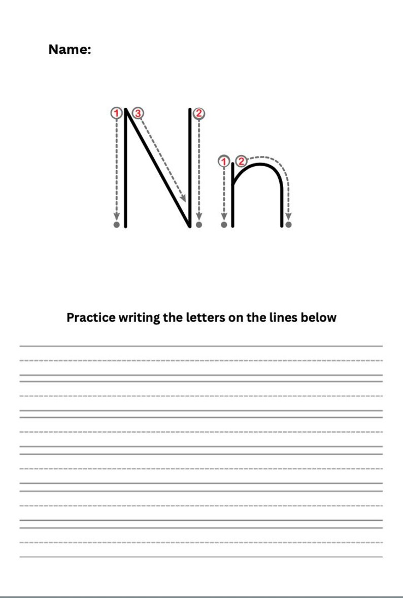 A-Z Handwriting Practice Booklet - Etsy