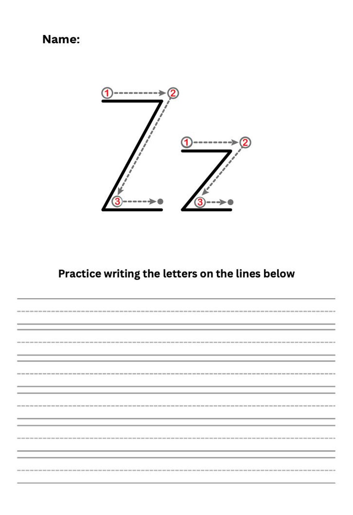 A-Z Handwriting Practice Booklet - Etsy