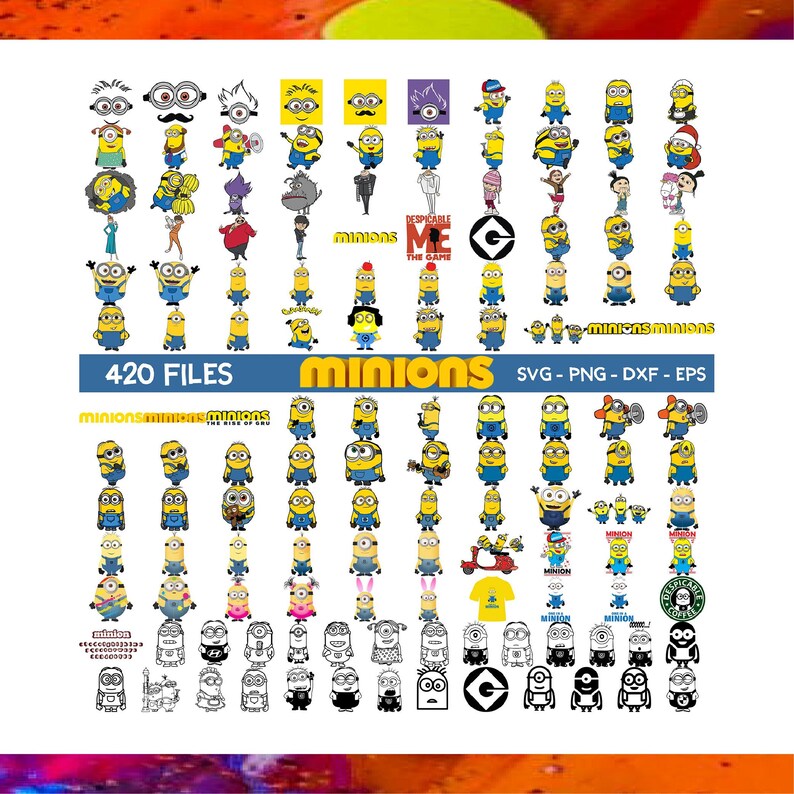 420 Minions Svg, Minions Bundle, Minions Clipart, Minions Png, Kevin Svg, Stuart Svg, Gru Svg ...