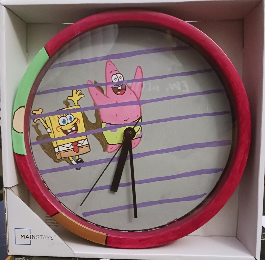 Sponge Bob and Patrick Star Clock - Etsy