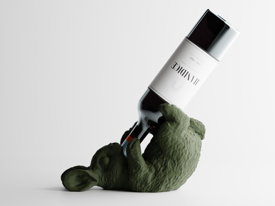 Rabbit Wine Bottle Holder - 3D Printed Bunny Wine Rack - Funny Wine ...