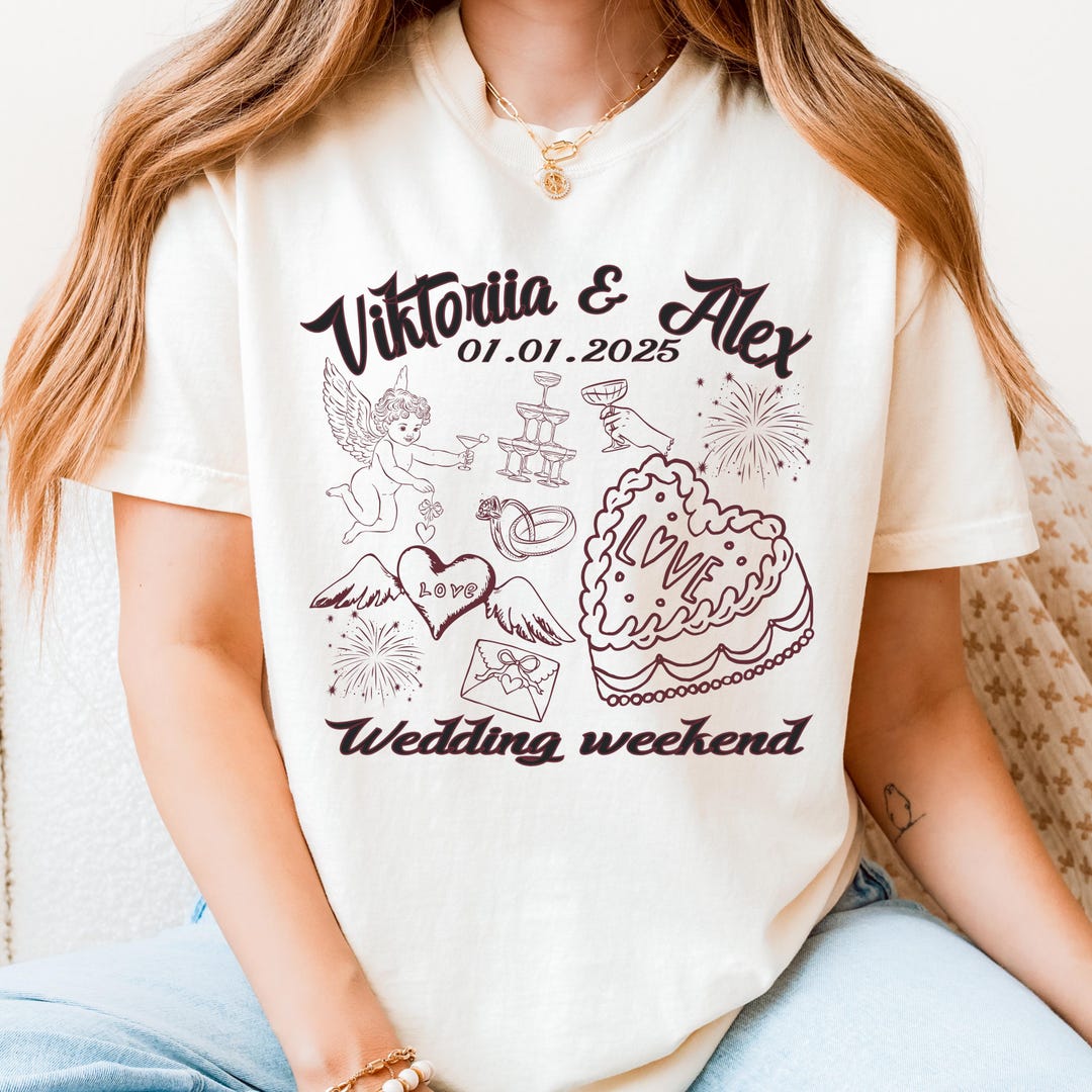 Personalized Cocktail Wedding T-shirt: Wedding Party Social Club - Etsy