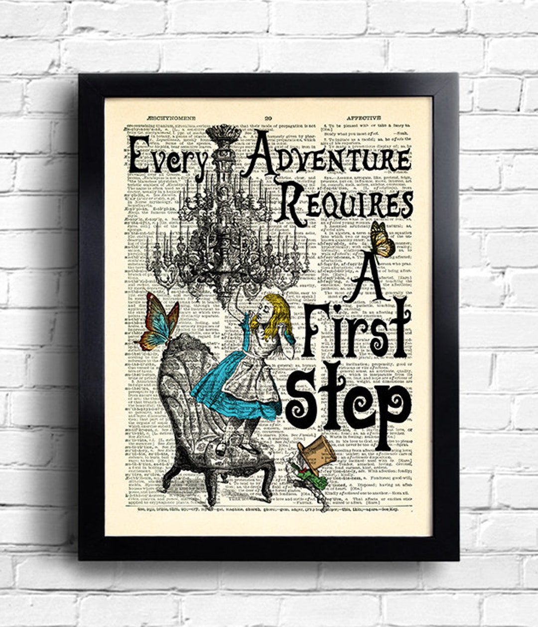Alice in Wonderland Print Wall Art Every Adventure Requires a First ...