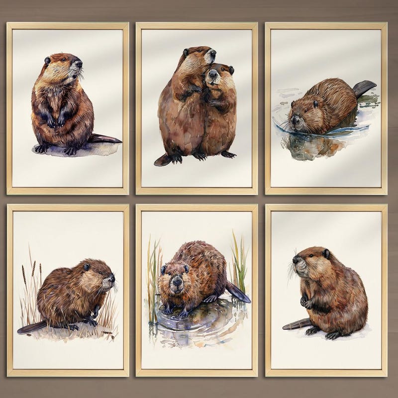Nursery Beaver Poster - Etsy