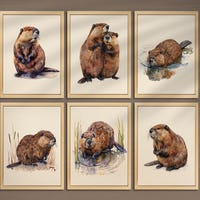 Beavers Art Print - A4 - Etsy