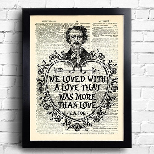Edgar Allan Poe Quote Poster Wall Art Print I Was Never Really - Etsy