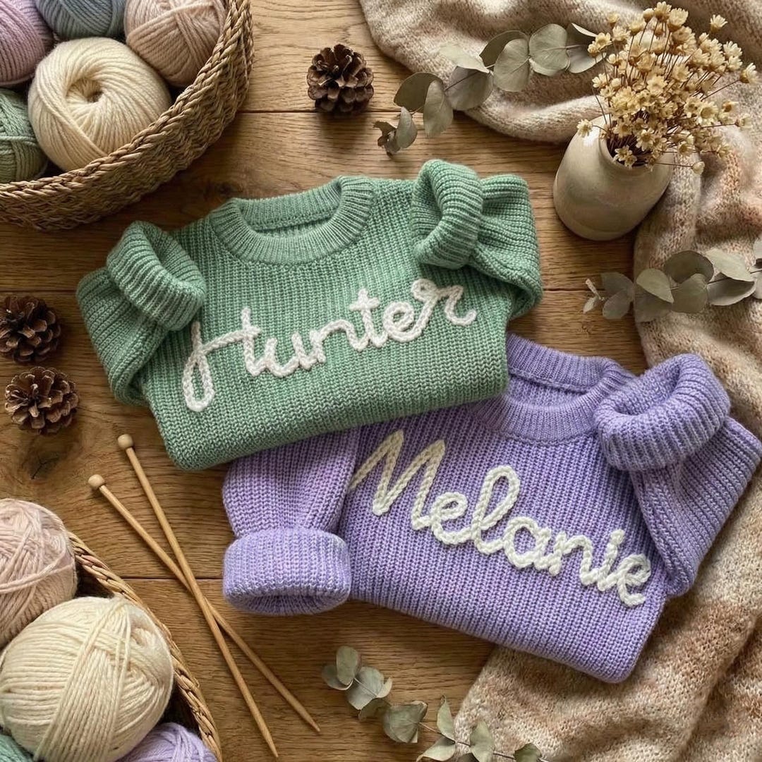 100% Cotton Sweater,custom Birthday Gift,personalized Kids Name ...