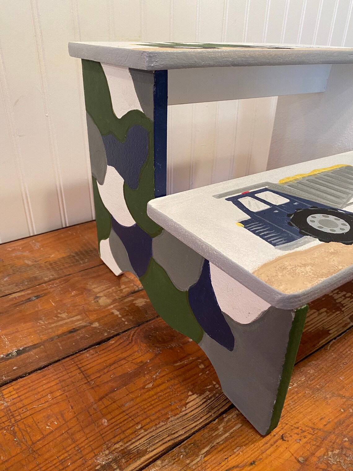 Boys' Construction, Step Stool, Tractors, Dump Truck, Grey Navy and ...