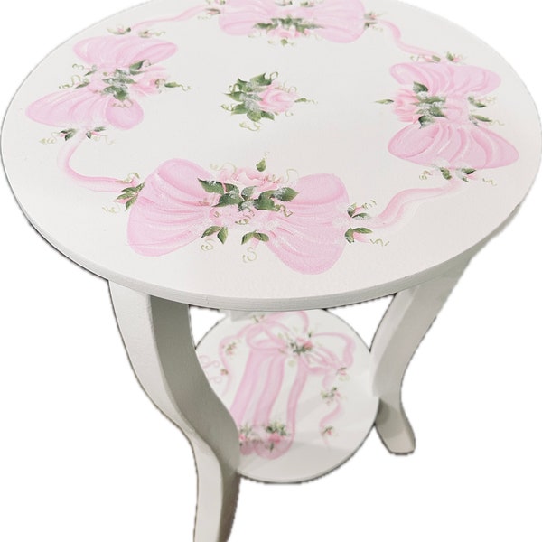 Pink and Gold Side Table - Etsy