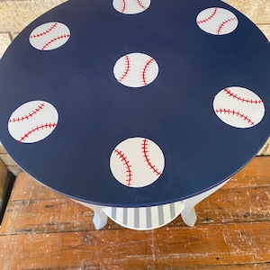 Boys Man Sports Cave, Round Side Table, End Table Bedside, Nursery ...