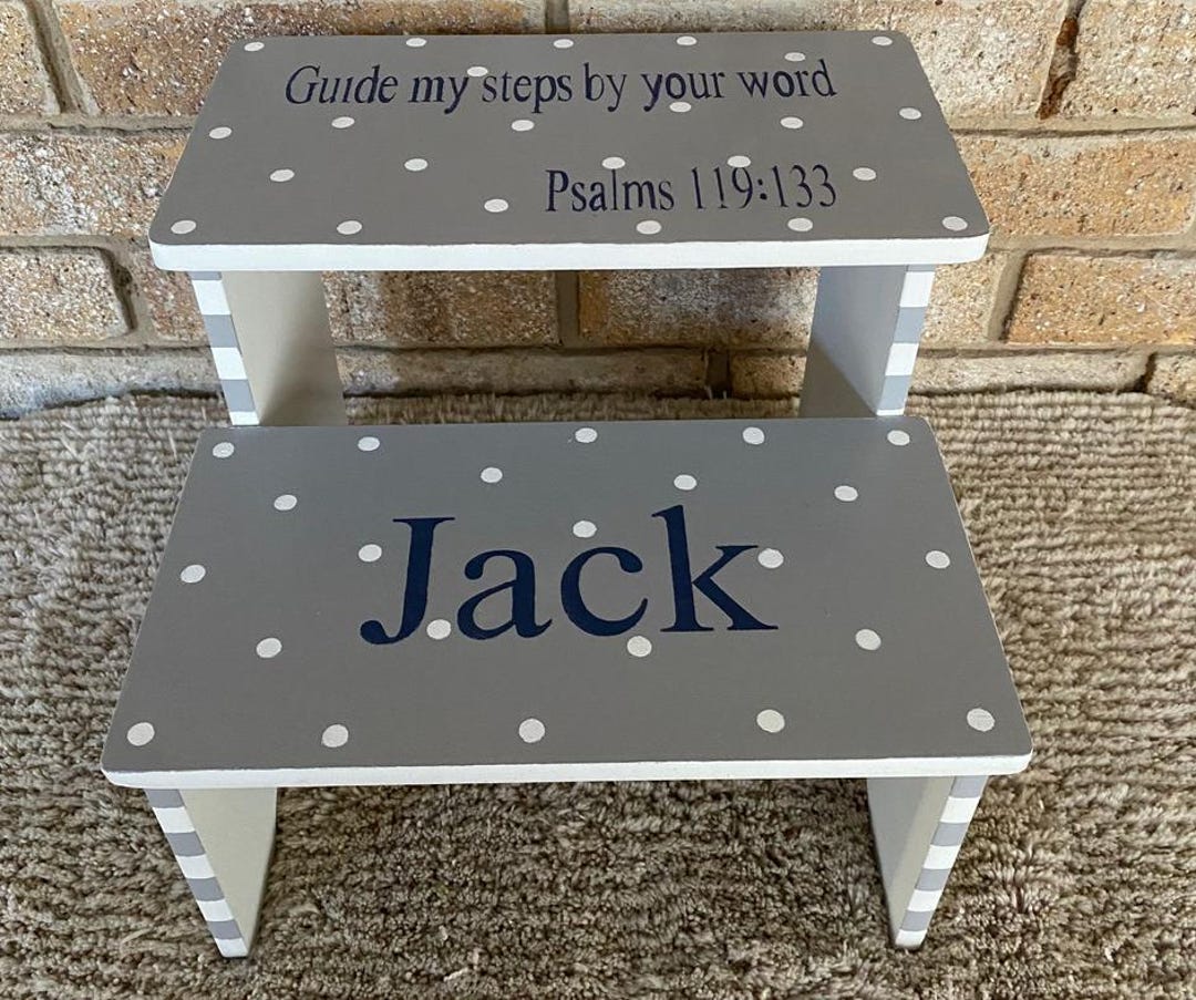 Traditional Step Stool for Kitchens, Boys, Bathrooms. Personalized Free ...