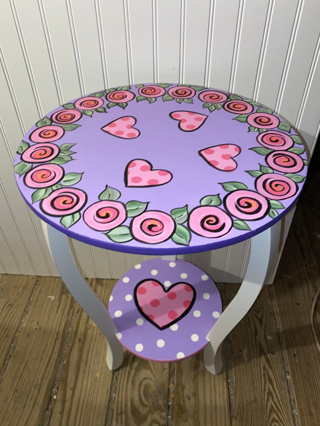 Boho Baby Room Decor,nursery Table Round, Any Design Color, Nightstand ...