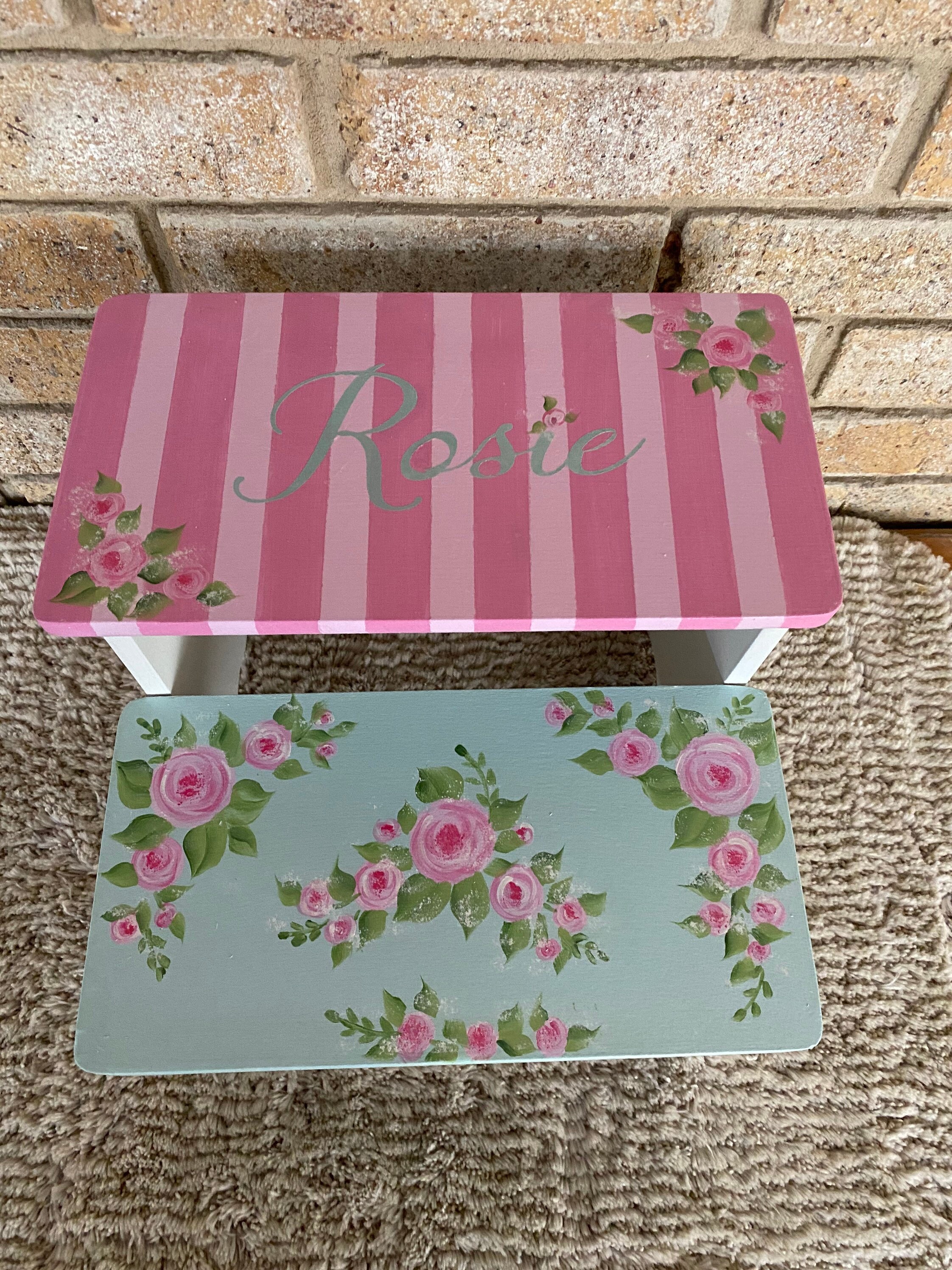 Kitchen Stool, Flowers Boho, Vintage Roses, Navy Blue Roses, Bathroom ...