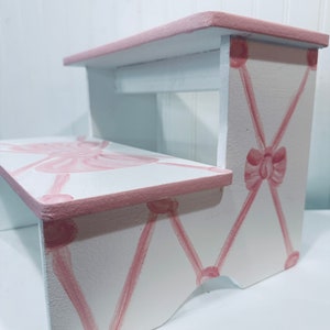 Kids Childs Girls, Bows, Girl Decor, Bathroom Stool, Personalized Gifts ...