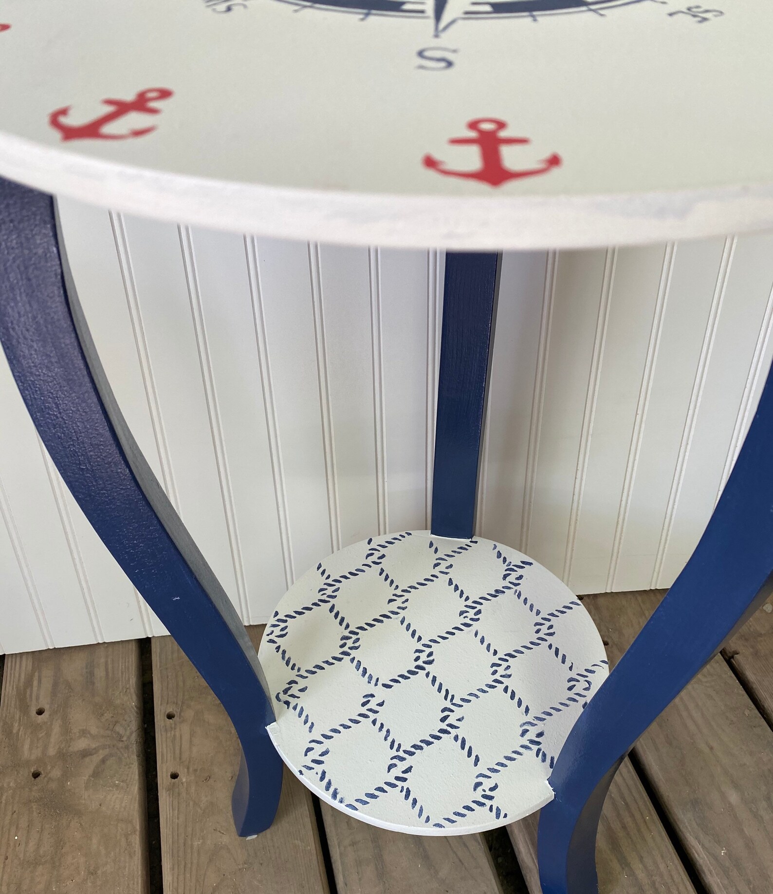 Nautica, Nautical, Table, Childs, Kids Table, Compass, Anchors Ropes ...