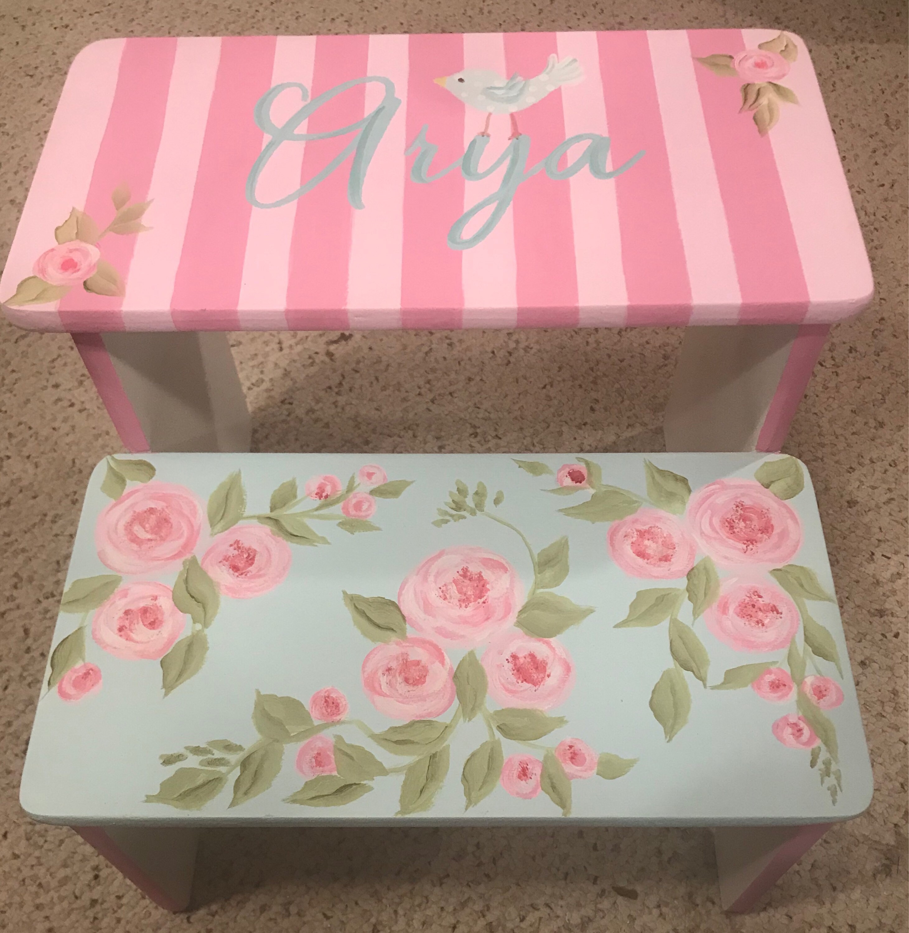 Kitchen Stool, Flowers Boho, Vintage Roses, Navy Blue Roses, Bathroom ...