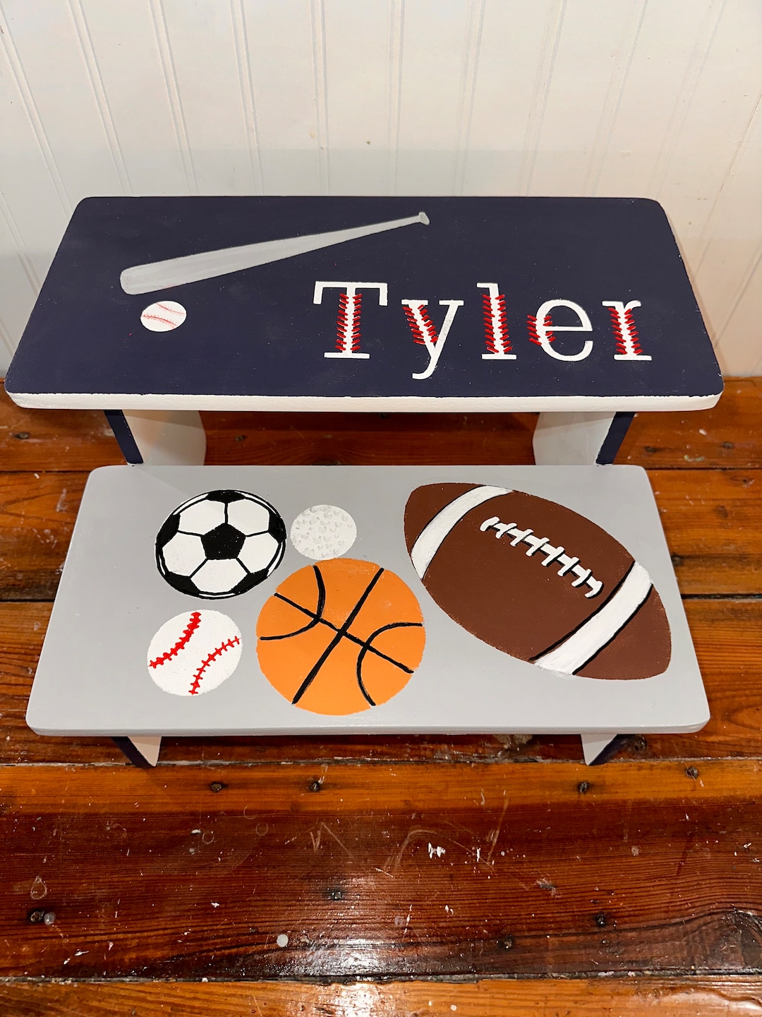 Sports Room, Football Baseball,soccer Basketball Golf, Navy Grey White ...