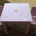 Hand Painted Pink Roses, Gold, Nursery Decor, Bathroom Stool ...